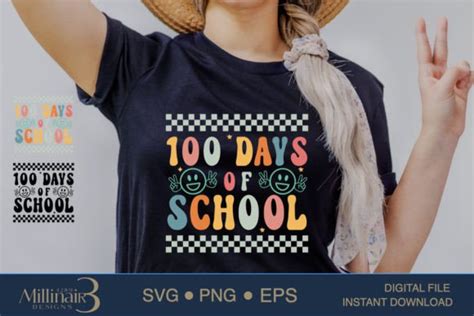 100 Days Of School Svg Png Graphic By Millionair3 Designs · Creative Fabrica