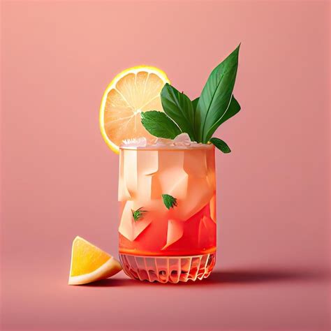 Premium Photo Mai Tai Cocktail On Pink Background Tropical Coctail