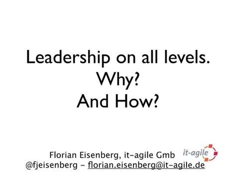 Leadership On All Levels Ppt