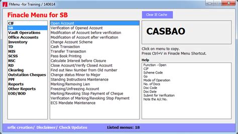 Download Fmenu Dop Finacle Menu List Dop Core Solutions