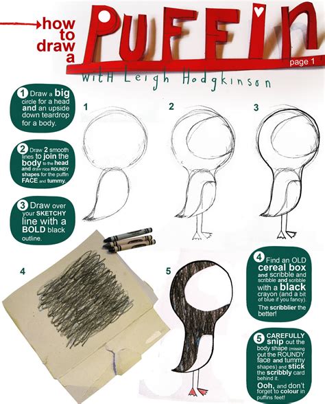 Wonkybutton How To Draw A Puffin