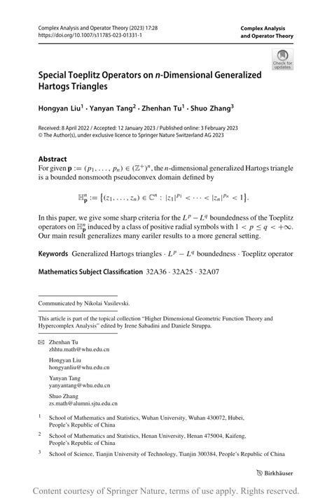 Special Toeplitz Operators On N Dimensional Generalized Hartogs Triangles