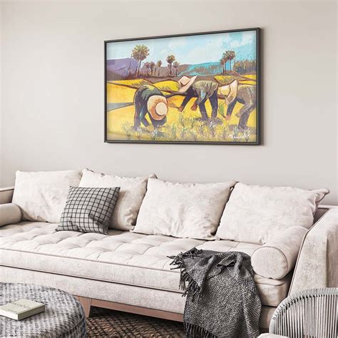 Quadro Decorativo Pintura Camponeses V1724