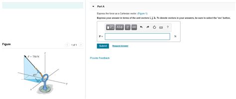 solved part a express the force as a cartesian vector
