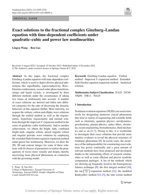 Exact Solutions To The Fractional Complex Ginzburglandau Equation With Time Dependent