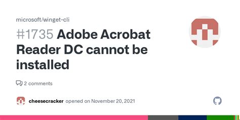 Adobe Acrobat Reader Dc Cannot Be Installed · Issue 1735 · Microsoft