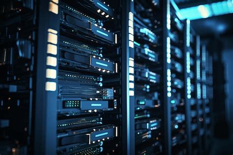 Premium Photo Efficient Blade Server Deployment Enhances Data Center Operations A Closeup Look