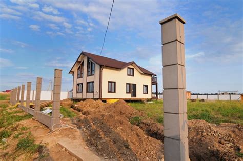 Бетонные столбы для забора: ТОП преимуществ и основные недостатки