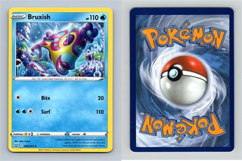 Bruxish 43163 Swsh Battle Styles Uncommon Pokemon 2021 Tcg Card