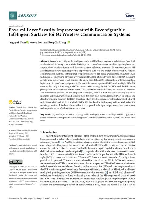 Pdf Physical Layer Security Improvement With Reconfigurable