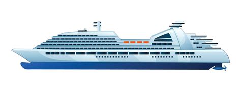 Cartoon Cruise Line Cartoon Blue Cruise Ship Illustration Png Images