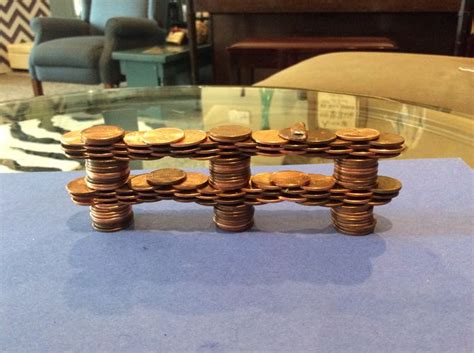 How To Coin Stack A Penny Bridge Steps With Pictures