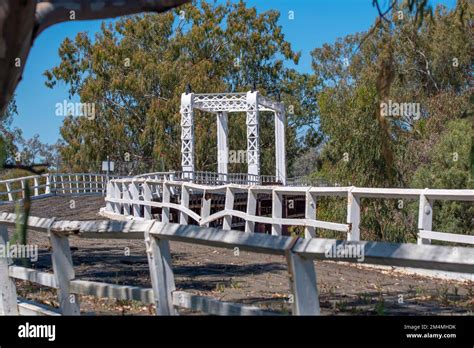 The Historic Lifting Bridge Over The Darling River In North Bourke In