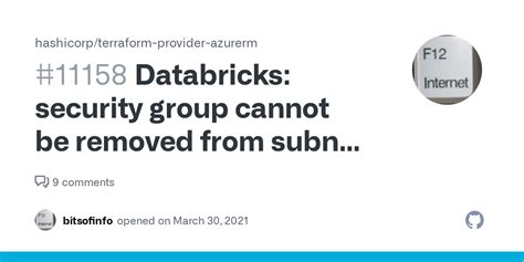 Databricks Security Group Cannot Be Removed From Subnet Because It Has Network Intent Policy