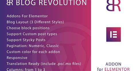 Blog Revolution For Elementor Wordpress Plugin Wp Plugins Ft Article And Layout Envato