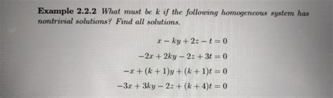 Solved Example 2 2 2 What Must Be K If The Following Chegg