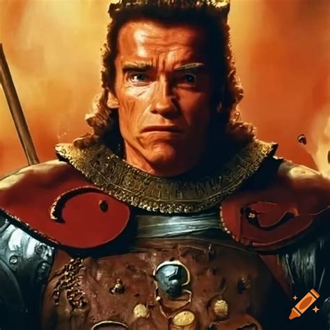 Arnold schwarzenegger as a medieval king on Craiyon