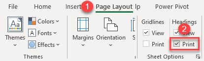 How To Print Row Numbers Column Headings In Excel Auto VBA