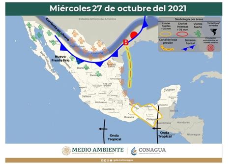 Frente frío llega el martes a Tamaulipas