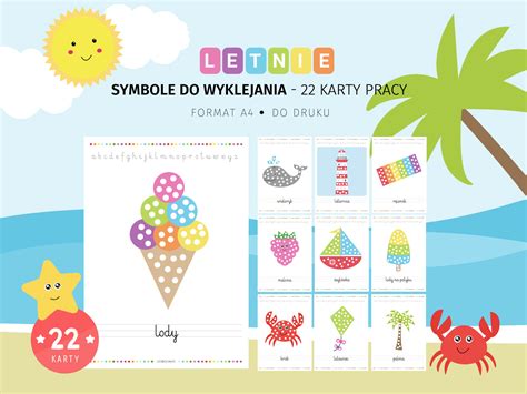 Wakacyjne Karty Pracy Letnie Wyklejanki Do Druku Lecibocianpl Images