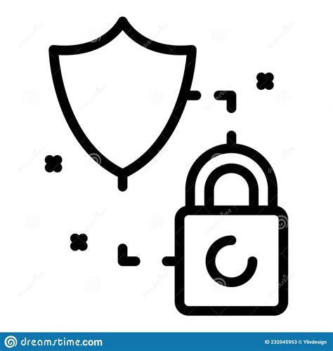 Verification Secured Icon Outline Vector Login Code Stock Vector