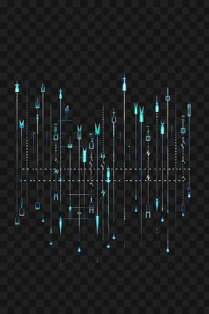 Premium Psd Psd Of Lines Of Candlestick Charts Icons With Animated Glow In Outline Y2k
