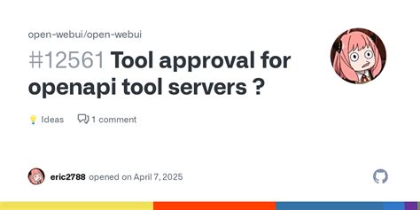 tool approval for openapi tool servers · open webui open webui