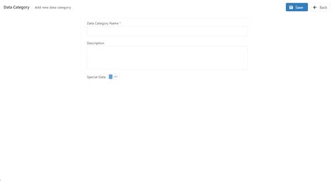 Create Data Categories