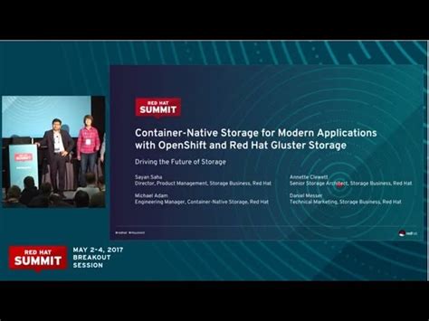 Red Hat Summit Talk Container Native Storage For Modern Applications