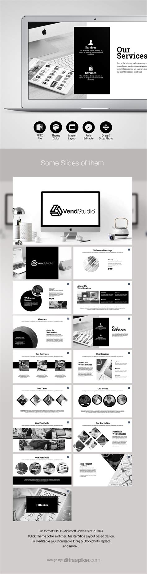Freepiker Web Services Powerpoint
