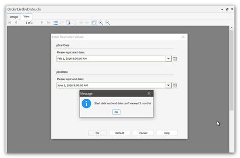 Date Type Parameter Validation Logi Analytics