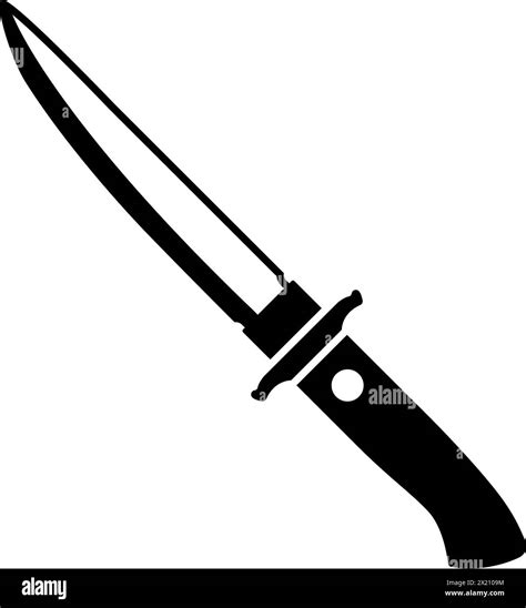 Martial Arts Weapons Knife Dagger Icon Isolated Stock Vector Image