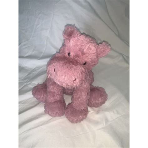 Rare Jellycat London Fuddlewuddle Pink Hippo Soft Toy Cuddly Plush Stuffed Soft Toy Cuddly