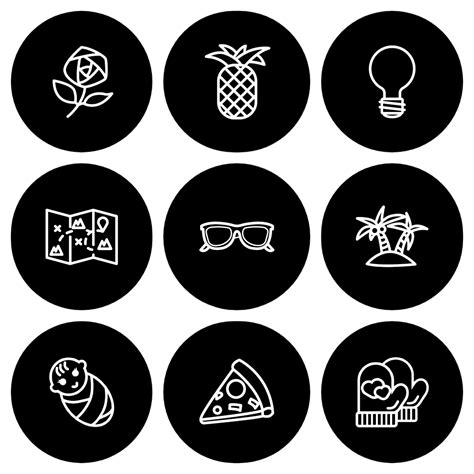 36 Lifestyle Instagram Highlight Icons Blkack And White Ins Inspire
