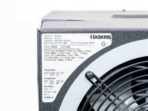 Haskris Lx2 A2 Air Cooled Indoor Lab Water Chiller 2 3kva 208 1ph Power