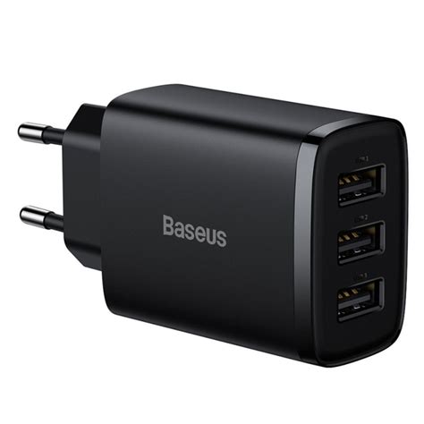 СЗУ Baseus Compact 17W (3USB) (CCXJ02) Черный – фото, отзывы ...