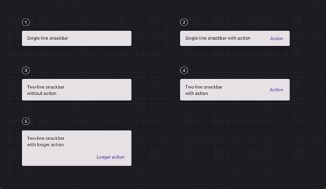 Snackbars Material Design