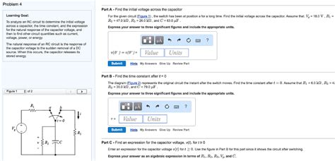 Solved Problem Learning Goal To Analyze An RC Circuit To Chegg