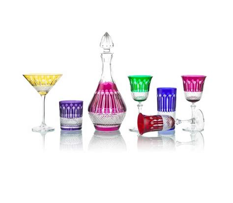 Birds Of Paradise Crystal Cocktail Glasses Set Of 6 Gurasu Crystal