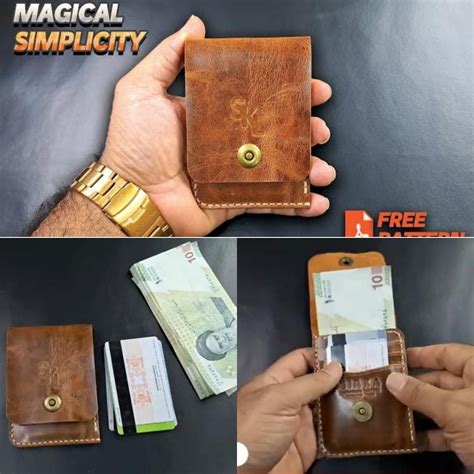 Кошелёк на магнитной кнопке Выкройки изделий из кожи