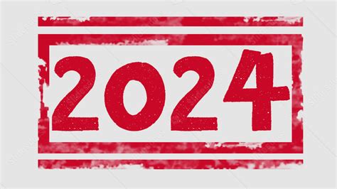 2024 New Year Stamp Powerpoint Background For Free Download Slidesdocs