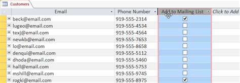 Access Modifying Tables