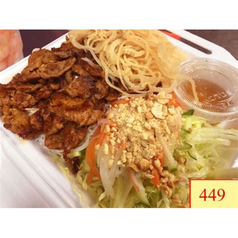 449 BÚn ThỊt NƯỚng BÌ Vermicelli With Grilled Pork And Shredded Pork Skin