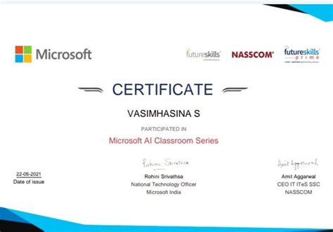 Vasim Hasina S On Linkedin Microsoft Microsoftai Microsoftcertified