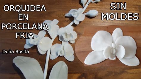 Como Hacer Flor De Orquidea Con PORCELANA FRIA Casera SIN MOLDES