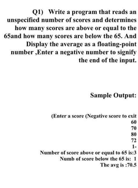 solved 1 write a program that reads an unspecified number