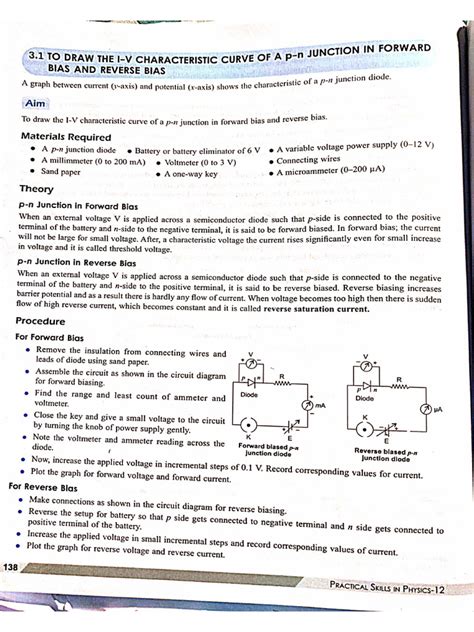 Iv Characteristic Curve Of Pn Junction Diode114241 Pdf