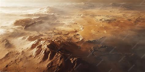 Detailed Educational Poster Of Mars Showcasing Labeled Surface Features