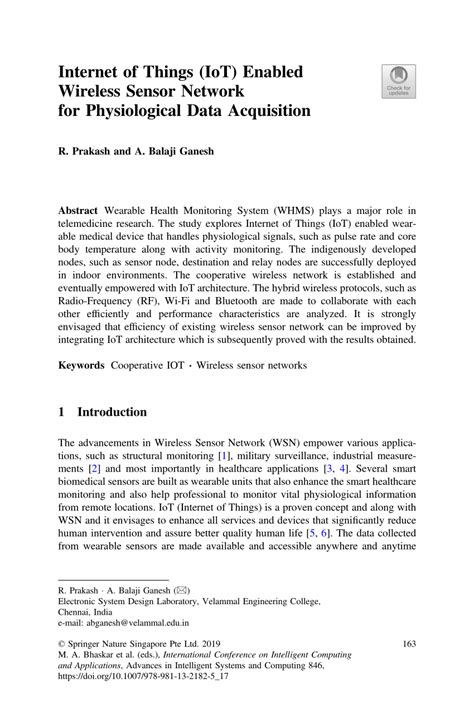 Pdf Internet Of Things Iot Enabled Wireless Sensor Network For Physiological Data