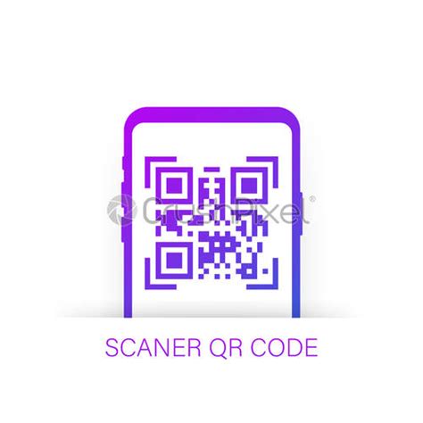 Smart Phone Scanning Qr Code Icon Barcode Scan With Telephone Stock